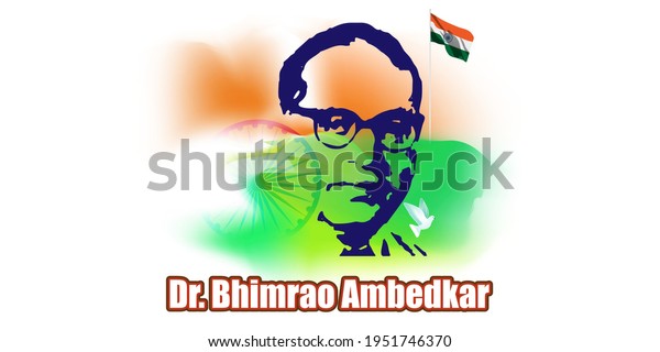 Vector Illustration Concept Dr Bhimrao Ambedkar Stock Vector (Royalty ...