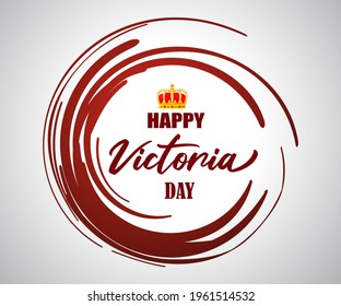 Vector Illustration Concept Greeting Happy Victoria Stock Vector ...
