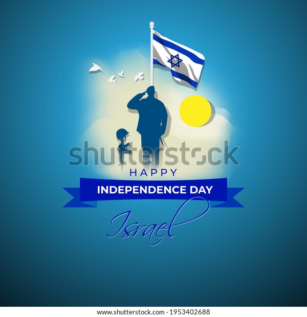 Vector Illustration Concept Israel Independence Day Stock Vector ...