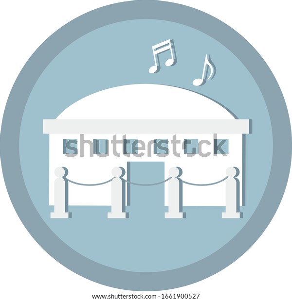 Vector Illustration Concert Hall Symbol Travel Stock Vector (Royalty ...