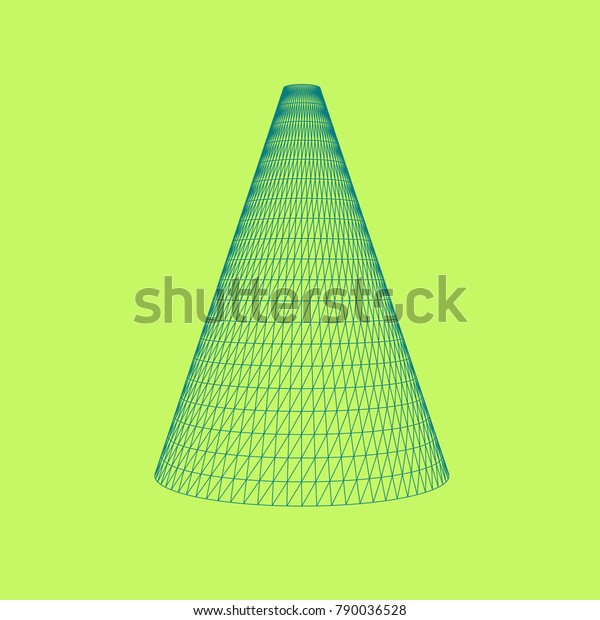 Vector Illustration Cone Perfectly Formed Geometrical Stock Vector ...