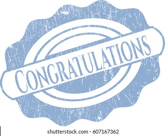 Vector Illustration Congratulations Rubber Stamp Grunge Stock Vector ...