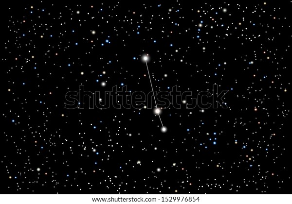 Vector Illustration Constellation Pyxis Pyxidis On 스톡 벡터(로열티 프리 ...