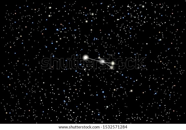Vector Illustration Constellation Sagitta Arrow On: เวกเตอร์สต็อก (ปลอด ...