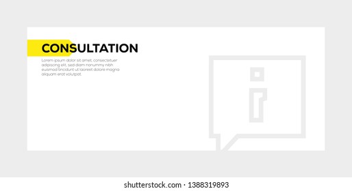 Vector Illustration Consultation Banner Concept Stock Vector (Royalty ...