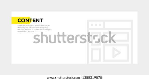 Vector Illustration Content Banner Concept Stock Vector (Royalty Free ...