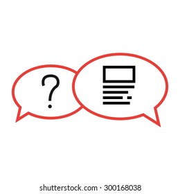 Vector Illustration Conversation Question Icon Stock Vector (Royalty ...