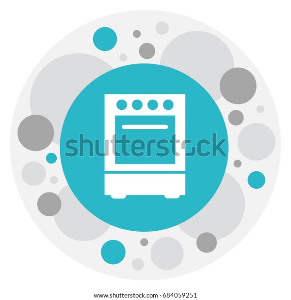 Vector Illustration Cook Symbol On Cooker: vector de stock (libre de ...