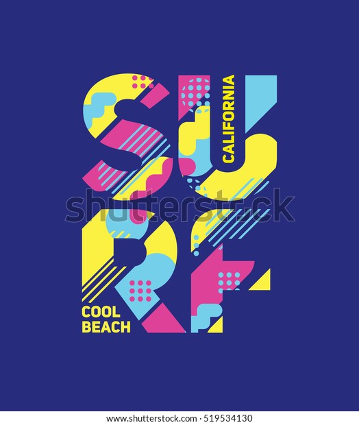 Vector Illustration Cool Bright Print On Stock Vector (Royalty Free ...