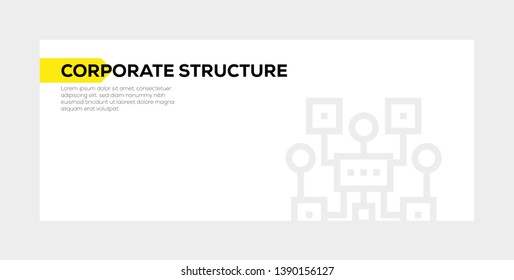 Vector Illustration Corporate Structure Banner Concept Stock Vector ...