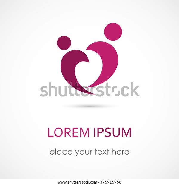 Vector Illustration Couple Symbol Stock Vector (Royalty Free) 376916968