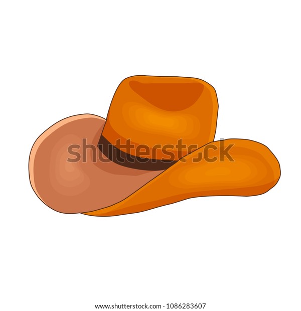 Vector Illustration Cowboy Hat Stetson Cartoon Stock Vector (Royalty ...