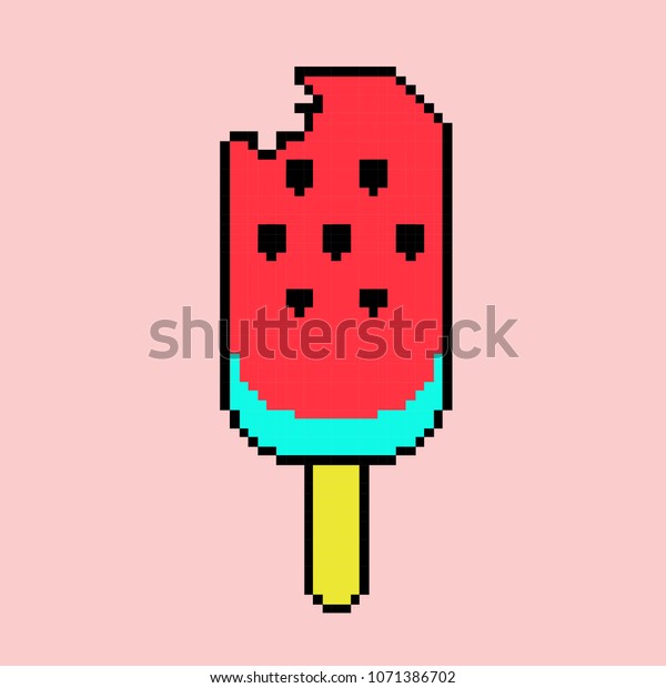 Vector Illustration Cream Pixel Art Stock Vector (Royalty Free ...
