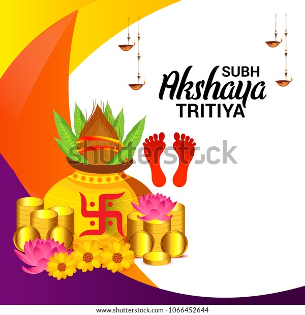 Vector Illustration Creative Background Festival Akshaya Stock Vector ...