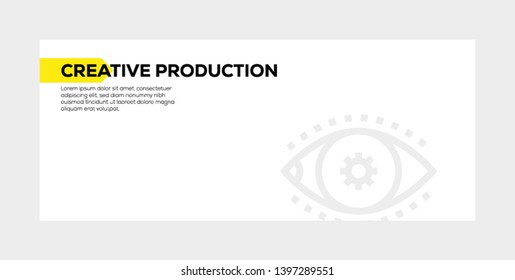 Vector Illustration Creative Production Banner Concept Stock Vector ...