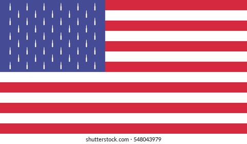 Vector Illustration Creative Usa Flag Bullets Stock Vector (Royalty ...