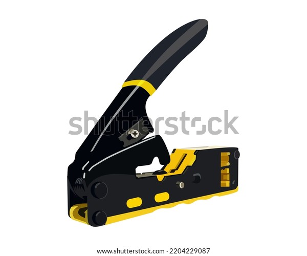 Vector Illustration Crimping Tool Crimp Strip Stock Vector (Royalty ...