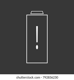 Vector Illustration Critical Battery Stock Vector (Royalty Free ...