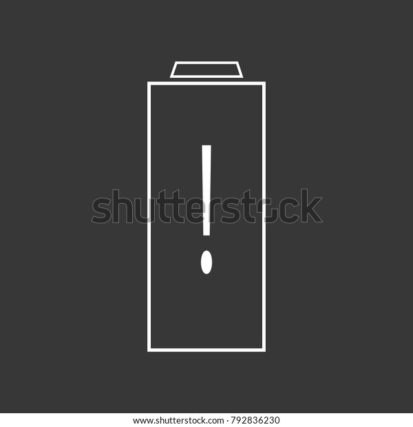 Vector Illustration Critical Battery Stock Vector (Royalty Free ...
