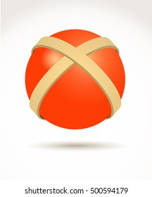 Vector Illustration Cross Ball Design Element Stock Vector (Royalty ...