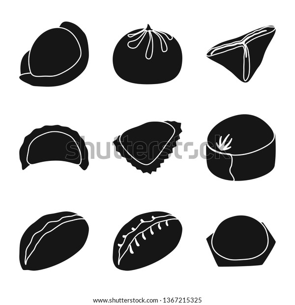 Vector Illustration Cuisine Appetizer Symbol Set Stock Vector (Royalty ...