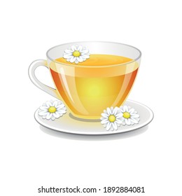 Vector Illustration Cup Chamomile Tea Stock Vector (Royalty Free ...