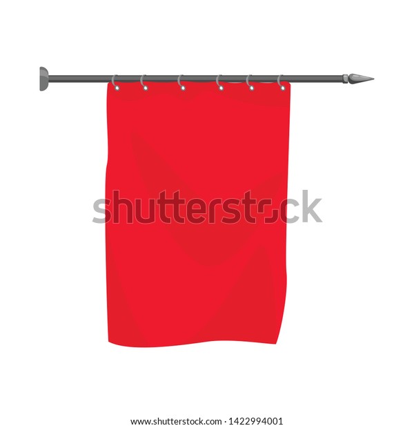 Vector Illustration Curtain Banner Logo Collection Stock Vector ...