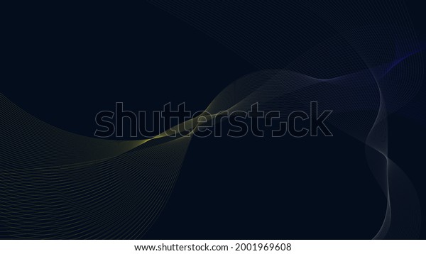 Vector Illustration Curvy Wave Lines Dark Stock Vector (Royalty Free ...