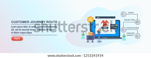 Vector Illustration Customer Journey Route Customer Stock Vector ...