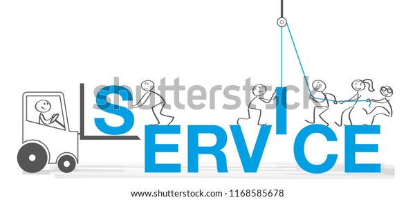 Ilustración vectorial, concepto de servicio al: vector de stock (libre ...