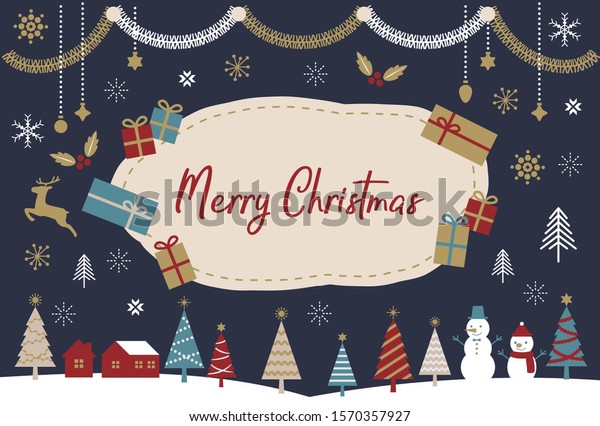 Vector Illustration Cute Background Picture Postcard Stock Vector ...