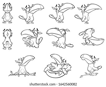 Vector Illustration Cute Cartoon Character Raven Stock Vector (Royalty ...
