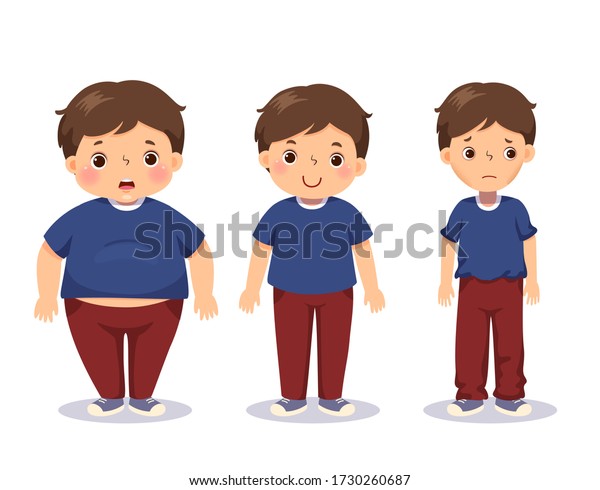 Vector Illustration Cute Cartoon Fat Boy: Vector có sẵn (miễn phí bản ...