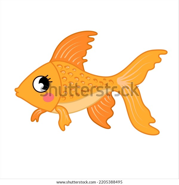 Free Cartoon Goldfish Clipart Vector