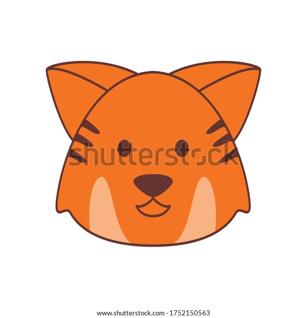 Vector Illustration Cute Cartoon Red Face Stock Vector (Royalty Free ...