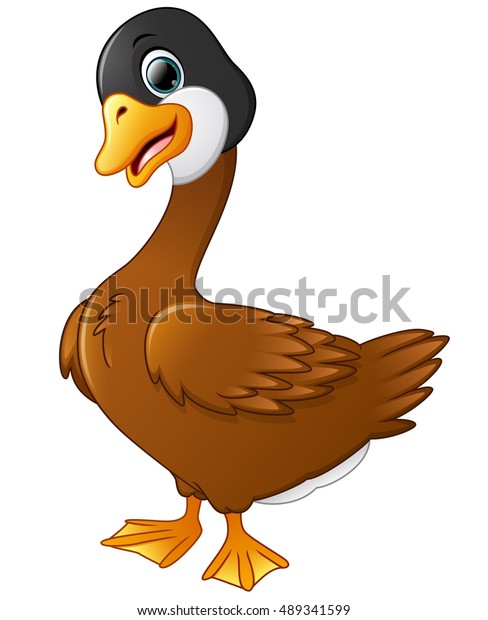 Vector Illustration Cute Cartoon Swans Stock Vector (Royalty Free ...