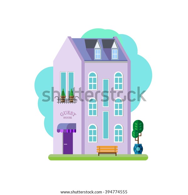 Vector Illustration Cute Colorful House Vector Stock Vector (Royalty ...
