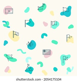 Vector Illustration Cute Flag Mark Collection Stock Vector (Royalty ...