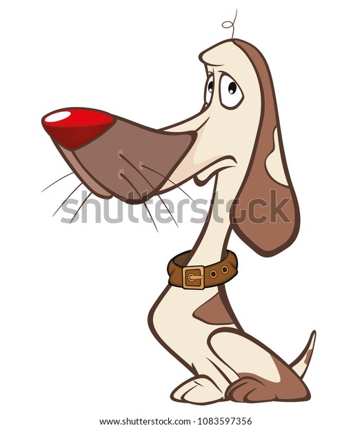 Vector Illustration Cute Hunting Dog Cartoon Stock Vector (Royalty Free ...
