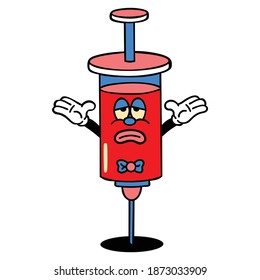 Vector Illustration Cute Injection Cartoon Character: เวกเตอร์สต็อก ...