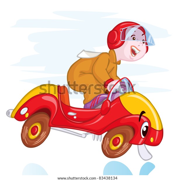Vector Illustration Cute Kid Cute Race Stock Vector (Royalty Free) 83438134