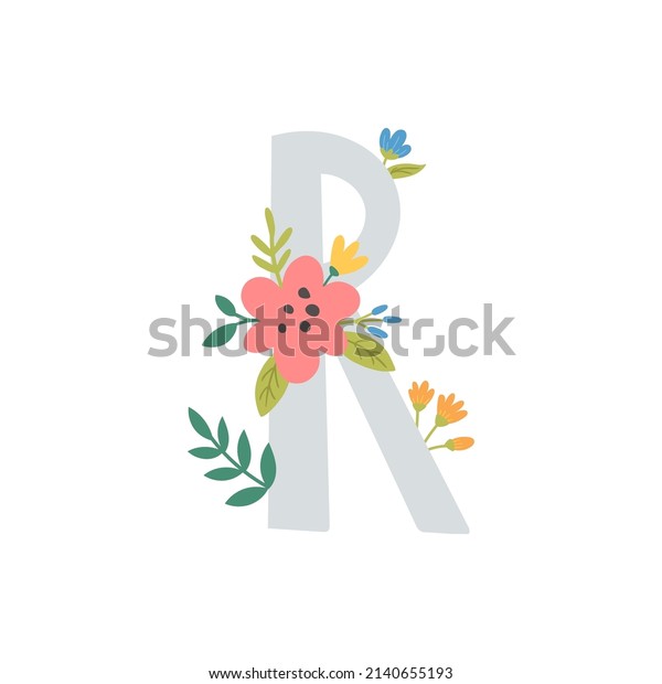 ilustración vectorial, letra bonita R y: vector de stock (libre de ...
