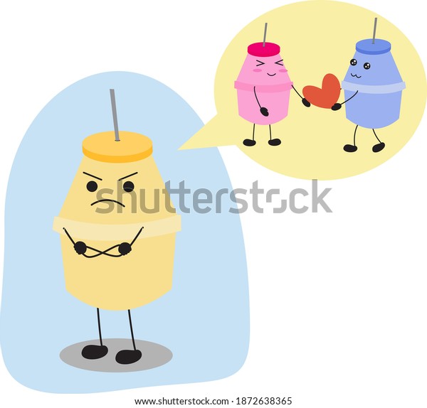 Vector Illustration Cute Plastic Bottle Character Stock Vector (Royalty ...
