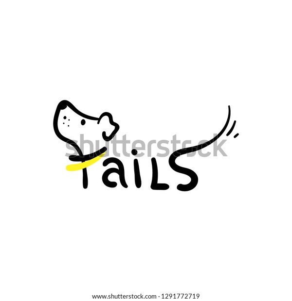 Vector Illustration Cute Tails Logo Stock Vector (Royalty Free) 1291772719