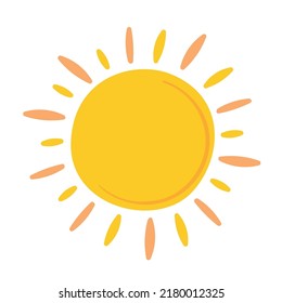 Vector Illustration Cute Yellow Sun Rays Stock Vector (Royalty Free ...