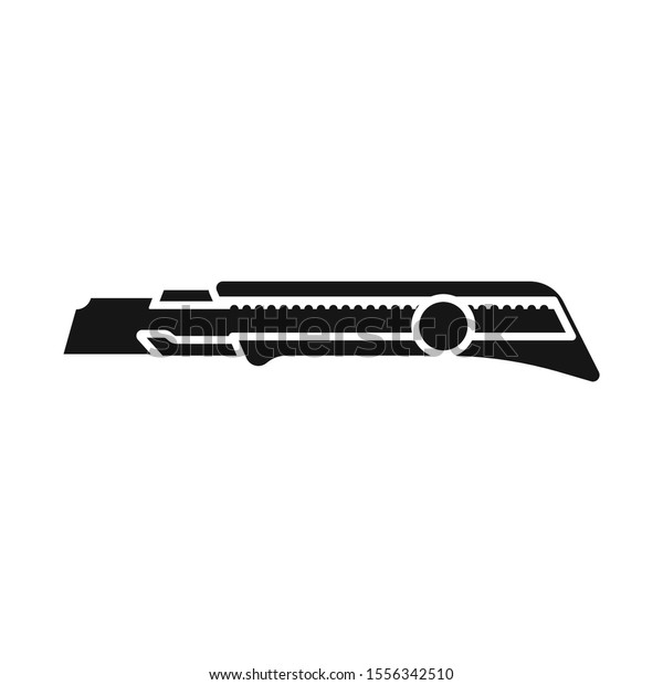 Vector Illustration Cutter Knife Symbol Web Stock Vector (Royalty Free ...