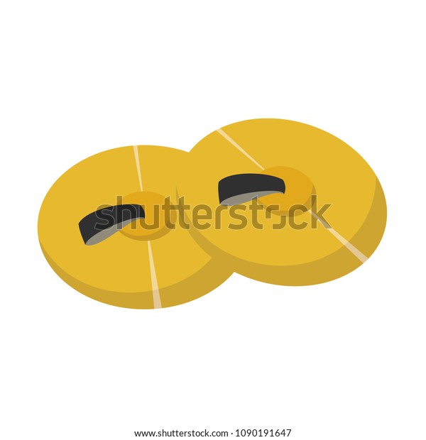 Vector Illustration Cymbals Cartoon Style Isolated Stock Vector ...