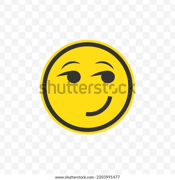 Vector Illustration Cynical Face Emoticons Colored Stock Vector ...