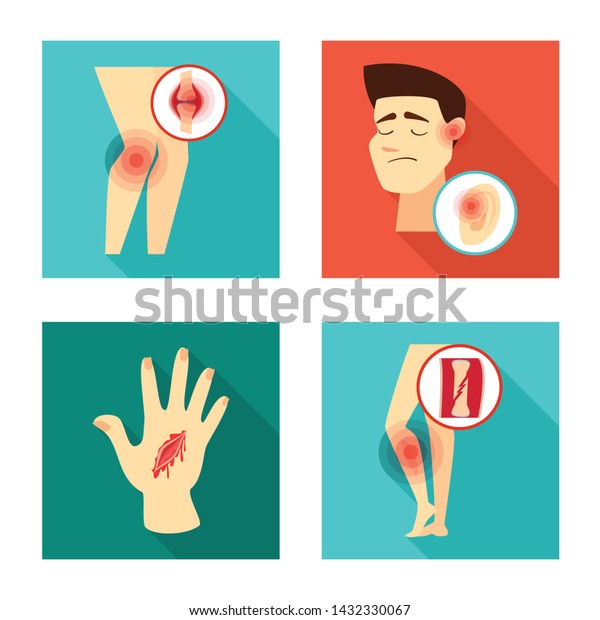 Vector Illustration Damage Wound Sign Collection: เวกเตอร์สต็อก (ปลอด ...