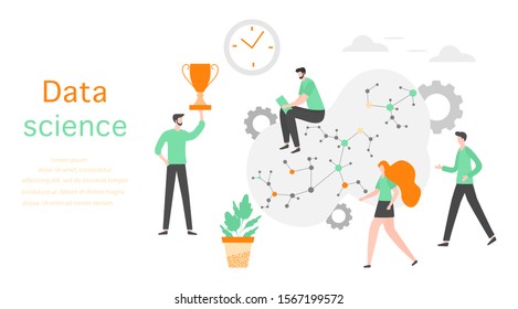 Vector Illustration Data Science Big Data Stock Vector (Royalty Free ...